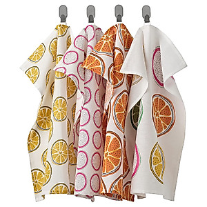 Ikea Tea Towel, Patterned/Orange45x60 cm Set of 4