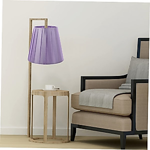 Purple Fabric Drum Lamp Shade for Table Lamps - Clip-on, 5.5x3.5x4.9 Inch