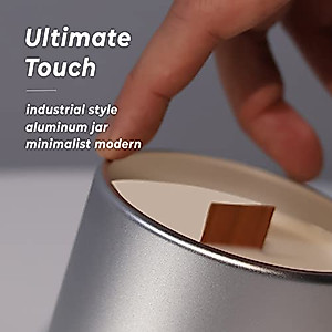 UNDELMS Scented Candle 15oz Madagascar Vanilla Candle Vanilla, Cream, Milk, Caramel Scented Soy Wax Candle, Wood Wicked Luxury Aluminum Jar Candle for Home Scented 85 Hours Burn Aromatherapy Candles