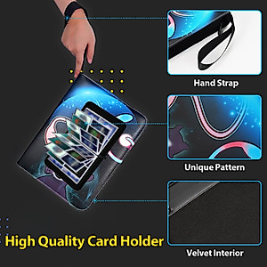 YINRTELM Card Binder for Pokemon Cards, 520 Pockets with 65 Removable Sleeves, Card Holder 4-Pocket for Pokemon TCG, CCG, MTG Cards etc, Card Collector Zipper Album Book for Kids Gift
