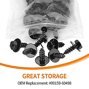 luxlead 30 PCS Front Fender Liner Screws Set, Replaces 90159-60498, Compatible with Lexus Toyota Lexus Tacoma Prius Corolla Tundra