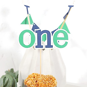 Golf First Birthday Cake Topper - 1st Birthday Cake Topper, Golf Themed First Birthday Party, Golf Tee Decor, One Cake Bunting, Boy 1st Birthday Party Supplies (Golf First Birthday Cake Topper)