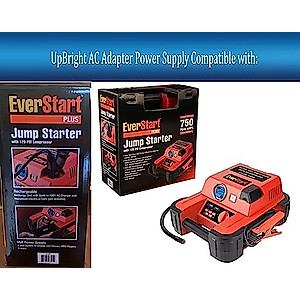 UpBright 2-Prong AC Power Charging Cord Recharge Cable Plug Compatible with EverStart Plus 750 Peak Amps Jump Starter Ever Start 750A JUS750CE 750 Amp 12V 375A Start JumpStarter 120 PSI Air Compressor