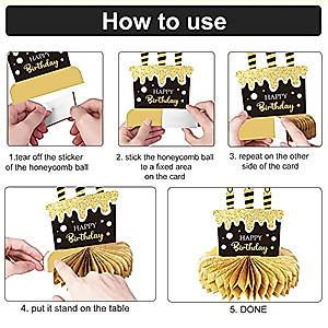 9 Pieces 30th Birthday Decoration 30th Birthday Centerpieces for Tables Decorations Cheers to 30 Years Honeycomb Table Topper for Men and Women Thirty Years Birthday Party Decoration Supplies(30th)