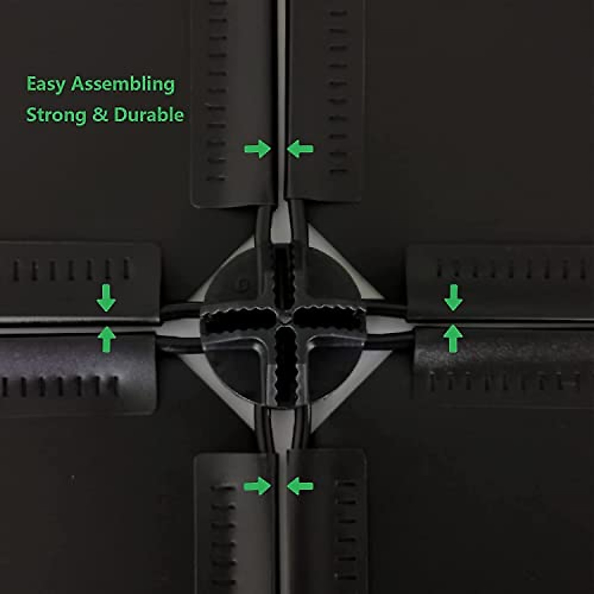 Wolizom Plastic Connector 20 Wire Cube Plastic Connector for Modular Storage Organizer Closet and Wire Shelving（Black）