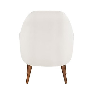 Wycian Sofa Chairs, Velvet Chair Vanity Foam Beige Seat Height 17.75" for Living Room Bedroom Dining Rooms Garden Kitchen Chair High Chair Seat 1PC