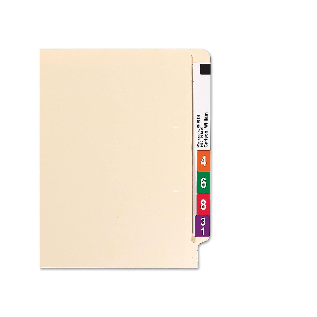 Smead End Tab File Folder, Shelf-Master Reinforced Straight-Cut Tab, Letter Size, Manila, 100 per Box (24109)