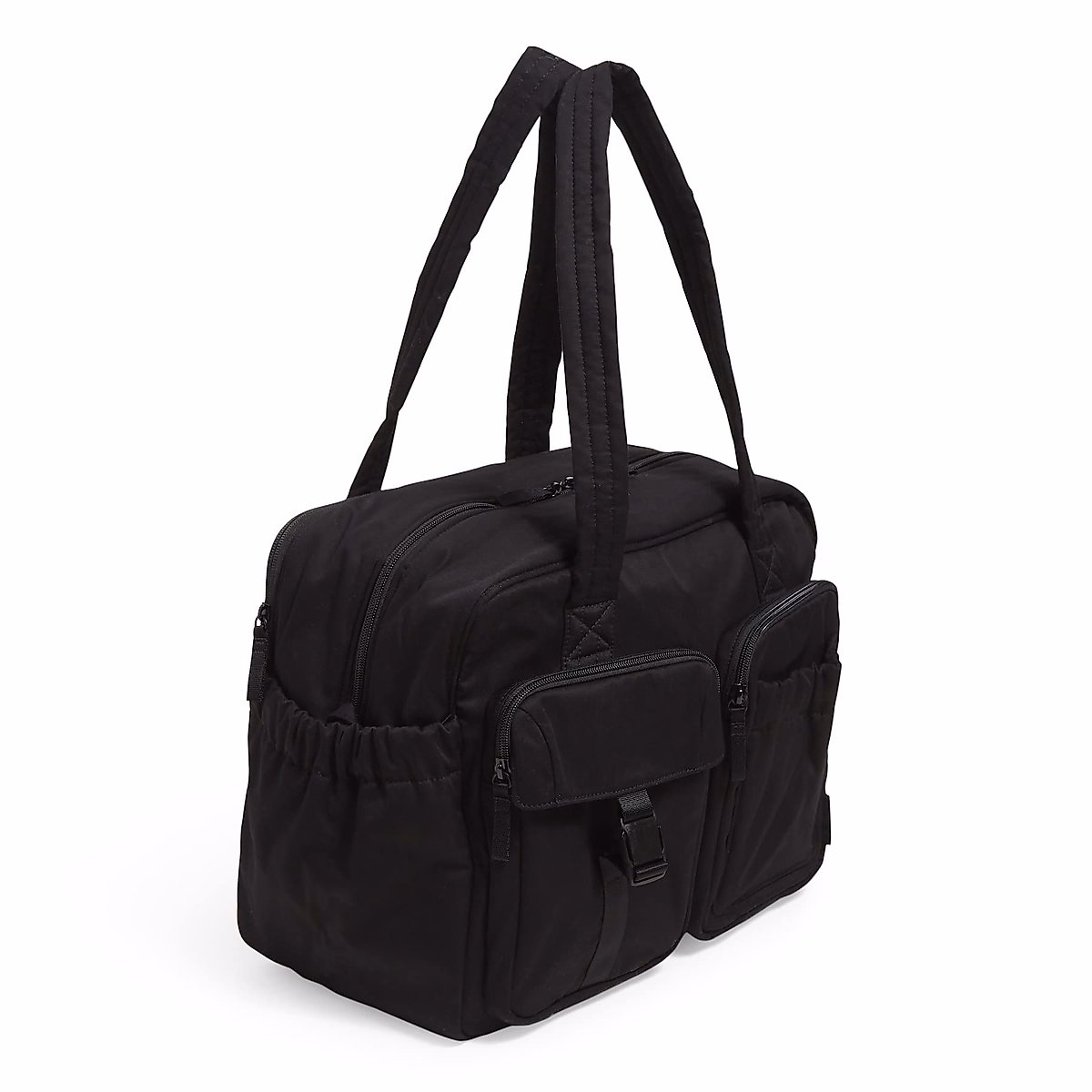 Vera Bradley Womens Cotton Utility Oversized Tote Travel Bag, Mulled Wine - Recycled Cotton, One Size US