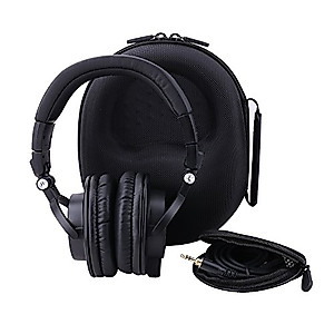 Aenllosi Hard Carrying Case Replacement for Audio-Technica ATH-M20x/M30x/M40x/M50x/M60x Professional Studio Monitor Headphones