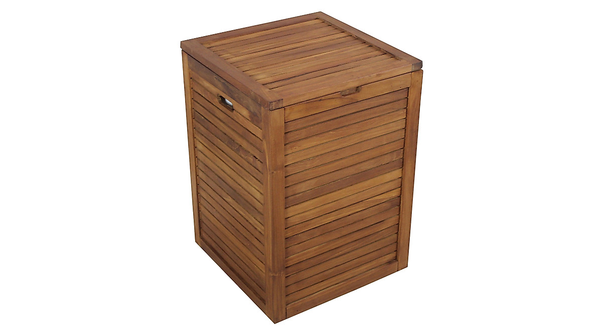 AquaTeak Nila Large Teak Hamper - Sustainable Indoor & Outdoor Storage