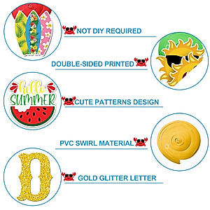 Summer Beaches Party Decorations Supplies - NO DIY- Summer Beaches Banner Decoration Hanging Swirls - Hawaii Summer Beach Themed Birthday Baby Shower Party Hanging Decorations