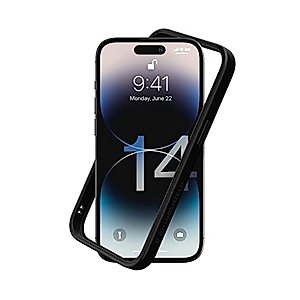 RhinoShield Bumper Case Compatible with [iPhone 14 Pro] | CrashGuard NX - Shock Absorbent Slim Design Protective Cover 3.5M / 11ft Drop Protection - Black