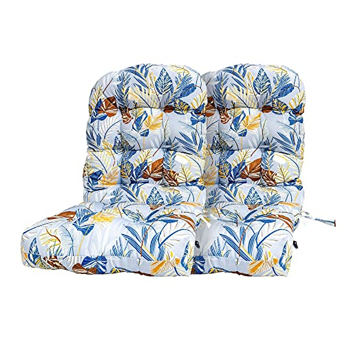 PNP HWJIAJU Adirondack Chair Cushion with Nice Pattern Set of 2, High Back Rocking Chair Cushion 44x21x4 inch, Outdoor Patio Chair Cushion Sunscreen and Fade-Resistant (Leaves Home, 2)