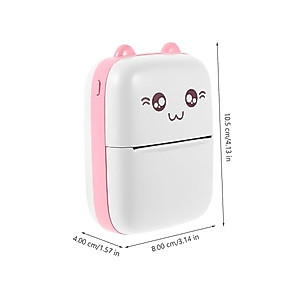 GETAJGHSD 1 Set Sticker Printer Label Printer Pocket Label Printer Wrong Question Printer Small Printing Tool Portable Printer Mini Label Printer Label Printer Machine Paper Pink