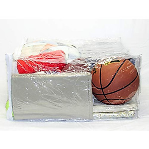 Clear Vinyl Zippered Storage Bags 23 x 23 x 12 Inch 10-Pack