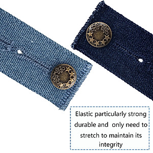 LUTER Set of 4 8.5 x 3.5 cm Extension Trousers for Pregnancy Men Women Jeans Trousers Skirts (4 Colours)