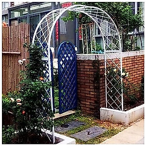 Garden Arbor Arch,Metal Garden Archway Trellis,Garden Arch for Climbing Plants,Roses,Indoor/Outdoor,Great for Backyard,Lawn,Patio,Courtyard,Wedding Decorations Arched Frame (Color : Green, Size : 22