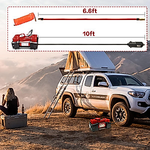 YUNGTEE Tire Inflator Heavy Duty Double Cylinders Direct Drive Inflation Pump,12V Portable Air Compressor Pump with LED Light-Digital Pressure Gauge 150PSI Tire Pump,Apply to Car,SUV,Air Bed