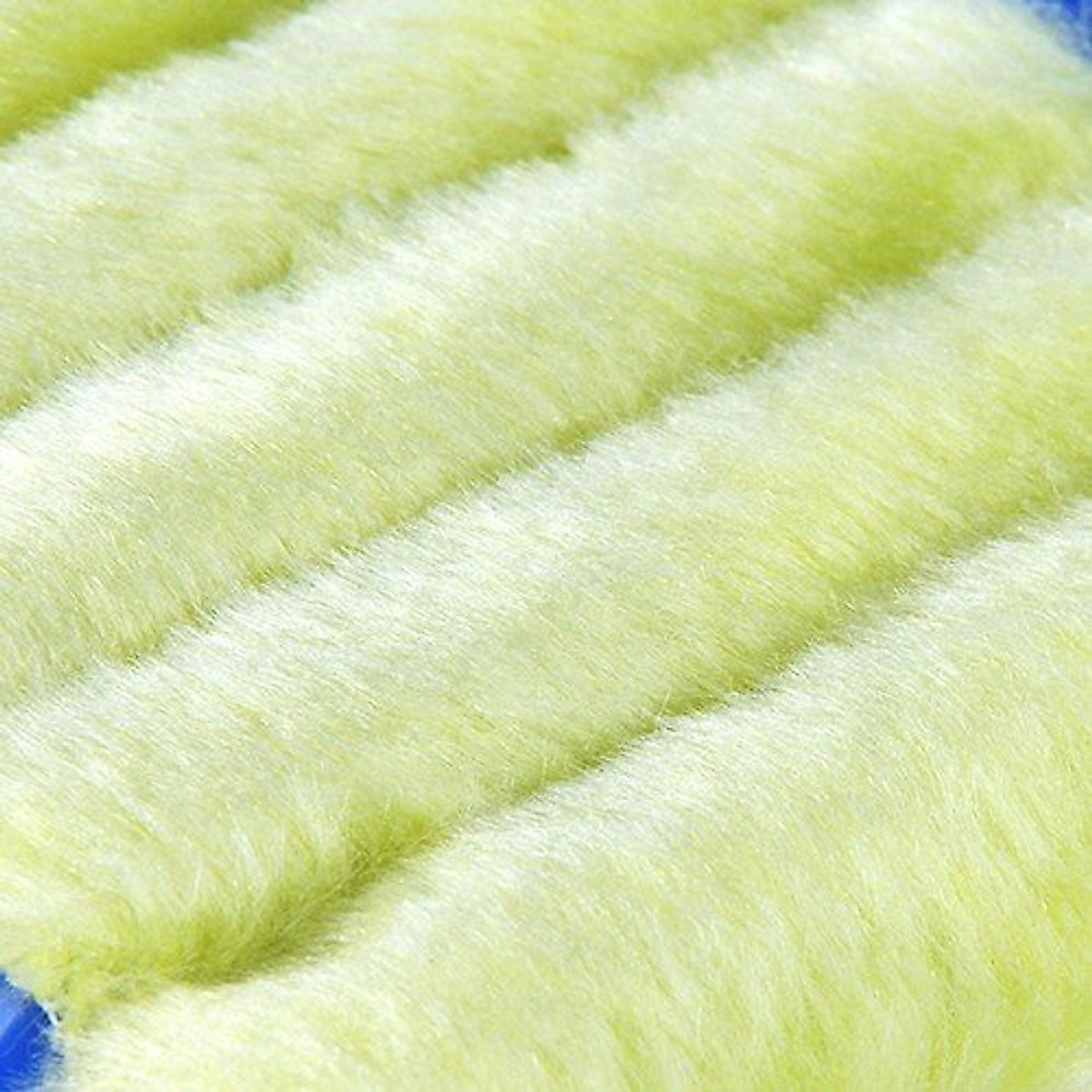 Blue Handheld Mini Blinds Cleaner Shutters, Curtain Brush Dust Remover Orange with 7 Removable Microfiber Sleeves, Air Conditioning Home Gadgets, Car Vents, Fan Shutters (Blue, with 7 Blades)