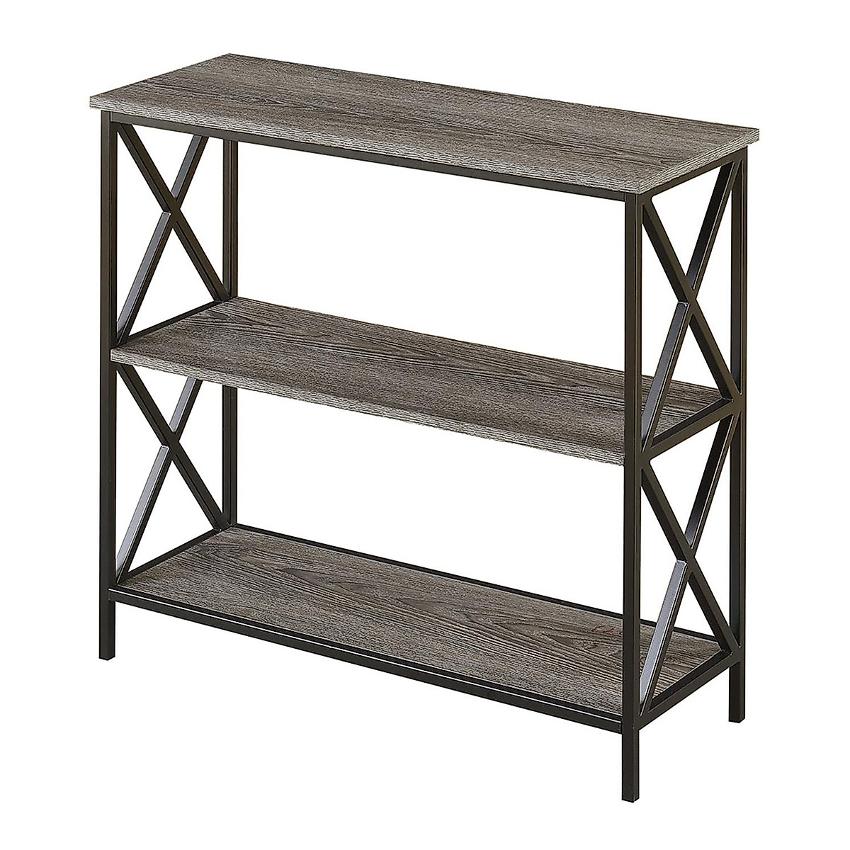 Convenience Concepts Tucson 3 Tier Bookcase, Weathered Gray