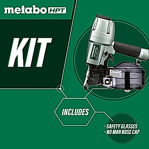 Metabo HPT Coil Siding Nailer, 1-1/2 inch to 2-1/2 inch Siding Nails, Side load, Tilt Bottom Magazine (NV65AH2)