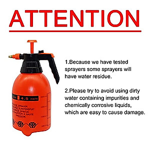 Joywayus 68oz Garden Pump Sprayer Portable Yard & Lawn Sprayer for Spraying/Watering/Home Cleaning/Car Washing 0.5 Gallon