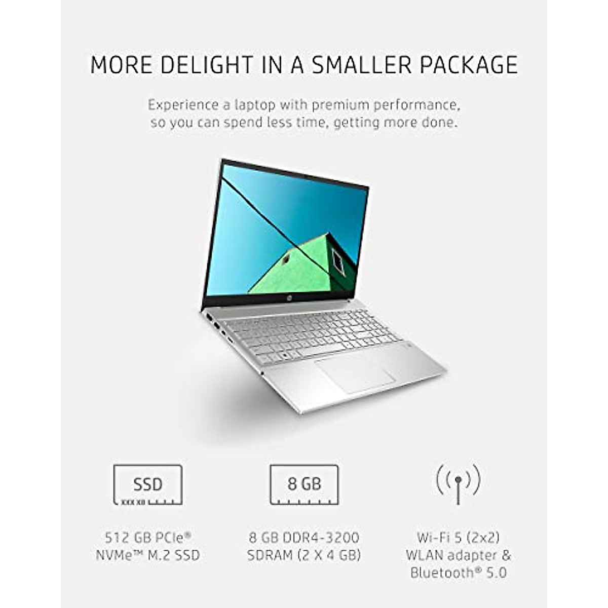 HP Pavilion 15 Laptop, AMD Ryzen 5 4500U Processor, 8 GB RAM, 512 GB SSD Storage, 15.6-inch HD Touchscreen, Windows 10 Home, Micro-Edge Display, Backlit Keyboard (15-eh0010nr, 2020)