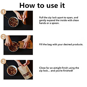 Kraft Heat Sealable Stand Up food Pouches Paper Mylar Bags With Clear Window And Zip Lock,Heavy Duty Decorative Resealable Recycled For DIY Homemade Chips Favor Cookies Christmas (50pcs 4x6+2.4 inch)