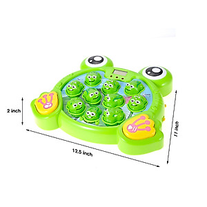 PowerTRC Whack A Frog Game Toys for Toddlers, Whack A Mole Frog Pounding Baby Toy Set with 2 Hammers for 2 3 4 5 Year Old Boy, Birthday Gift for Toddler Boy Toys