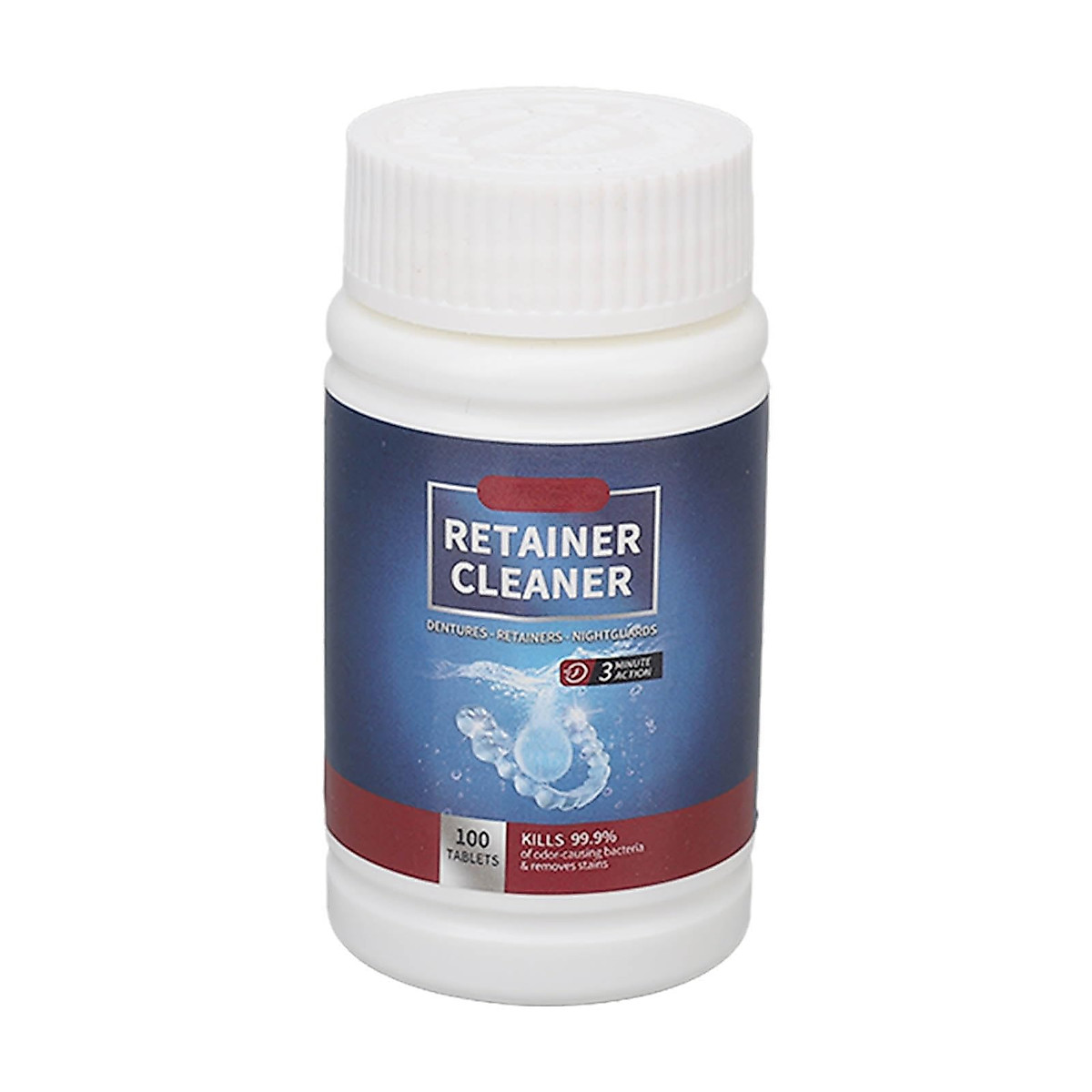 100PCS Retainer Cleaning Tablets, Denture Cleanser Tablets Denture Cleaning Tablets Removes Odor Oral Cleaning Retainer Cleaner for Aligner Mouth Night Guard