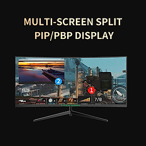 TITAN ARMY C30SK-PRO 30 inch Curved Gaming 200HZ Monitor 21:9 PIP/PBP Display 2560x1080 Ultra Wide RTS/FPS Game Scene Mode 1800R VA Panel led A+ Screen AMD Freesync
