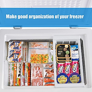 Chest Freezers Compact Mini Deep Freezer WANAI 3.5 Cu.Ft Free-standing Top Door Room Dorm Office Garage Freezer with 7 Adjustable Temp Control Removable Basket for Apartment Basement Business