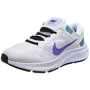 Nike Women's Zoom Structure 24 Trainers (White/Barely Grape/Cerulean/Psychic Purple, us_Footwear_Size_System, Adult, Women, Numeric, Medium, Numeric_9_Point_5)