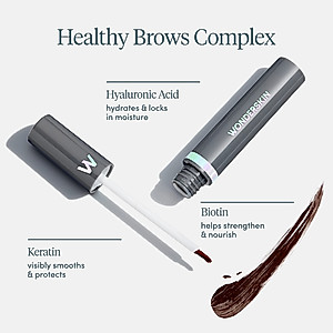 Wonderskin Dream Brow Eye Brow Gel, Transfer Proof Eyebrow Mascara, Long Lasting One-Step Eyebrow Tinted Filler, Dark Brown (Dark Brunette)