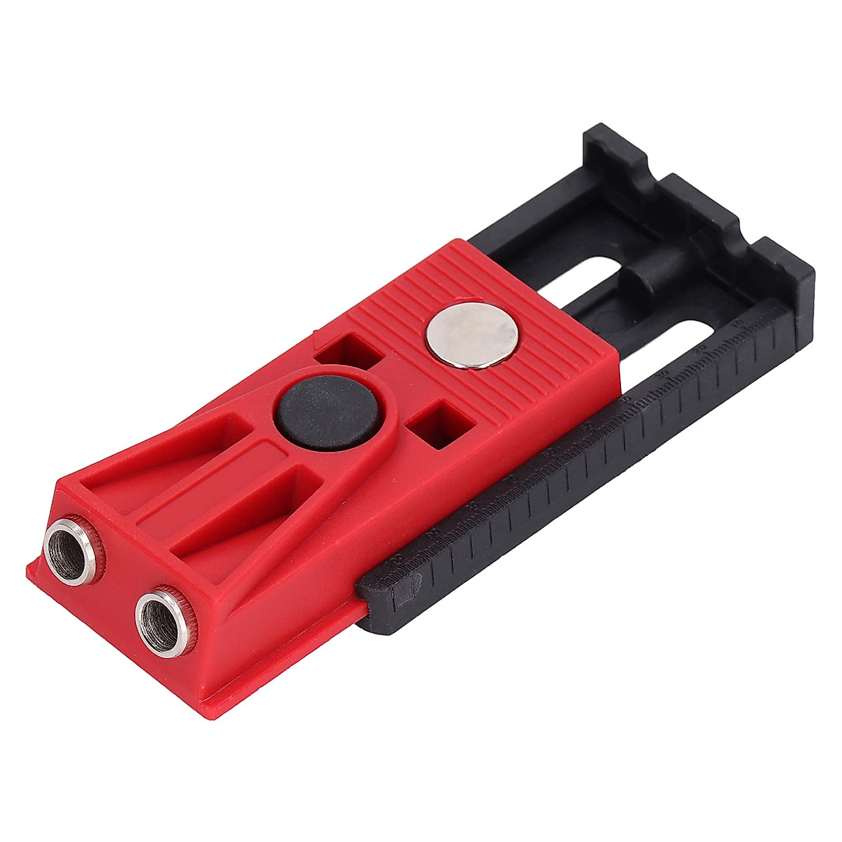 Orenic Woodworking Drill Guide Dowel Jig Kit, Precise Hole Positioning Accessories for Oblique & Pocket Hole Joinery, Self Centering Doweling Jig with Woodworking Angle Hole Locator, Drilling Fixture