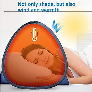 Beach Sun Shelter,Instant Sun Protection Canopy with Zippered,Beach Lounge Chair Boat,Anti-UV Mini Automatic Shade Tent Canopy for Outdoor Picnic Beach Camping