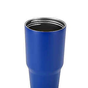makerflo 30 oz Blue Powder Coated Tumbler Pack of 1 with Upgrad Handle Option, Includes a Sliding Splash & Leak Proof Lid, Ideal for Craft, Personalization (Laser Engraving, UV DTF, Epoxy, Vinyl)