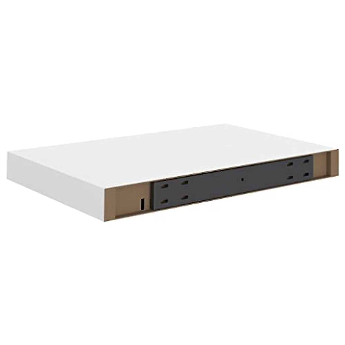 vidaXL Floating Wall Shelf Wall Shelf Wall Ledge Hanging Shelf CD Rack Bookcase Board Bedroom Living Room Office White 15.7"x9.1" MDF