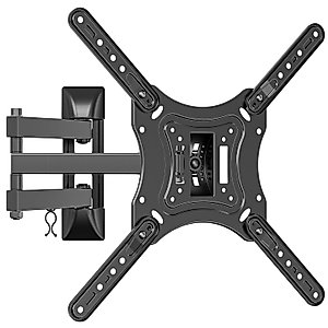 MounTeck Full Motion TV Wall Mount for Most 23-55 Inch Flat Curved TVs up to 66lbs, Swivel and Tilt TV Wall Bracket, with Strong Articulating Arms, VESA 75x75 to 400x400 (Black)