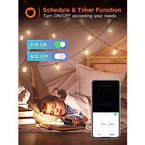 addlon 96FT Smart Outdoor String Lights with Remote, Dimmable Patio Lights with 30 LED Edison Waterproof Bulbs, String Lights for Outside Works with APP, Music Sync Outdoor Lights for Gazebo Backyard