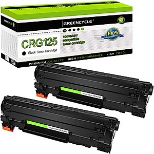 greencycle 2 Pack Compatible for Canon 125 3484B001AA 125 CRG 125 Laser Black Toner Cartridge use in ImageClass LBP6000 LBP6030w MF3010 Printer