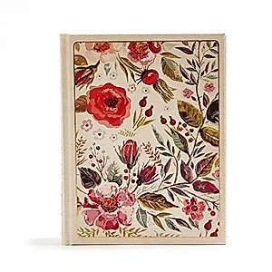 CSB Notetaking Bible, Floral Cloth Over Board, Black Letter, Wide Margins, Journaling Space, Single-Column, Reading Plan, Easy-to-Read Bible Serif Type