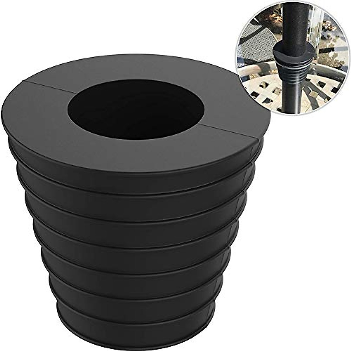 KECHIO Umbrella Cone Wedge and Table Umbrella Hole Ring and Cap Set for Outdoor Patio Umbrella, Umbrella Pole Diameter 1.5 Inch or Smaller