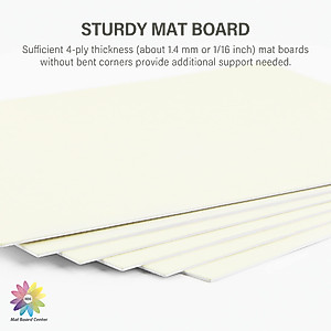 Mat Board Center, 10 Pack 8x10 Picture Backing Boards, Ivory Uncut Matt Boards, Ideal for Pictures/Prints/Frames/Arts