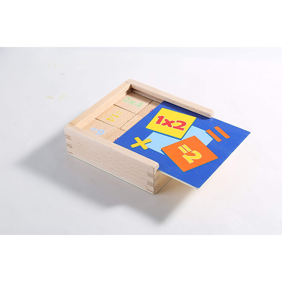 Ignite Inspire Improve Matching Game for 3 to 6 Year olds Memory Game for Boys and Girls Non Toxic Wooden Educational Toy for Toddlers Preschool Games 3-6 Age (Multiplication)