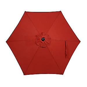 Sunnydaze 7.5 Foot Outdoor Patio Umbrella with Tilt & Crank, Aluminum, Burnt Orange