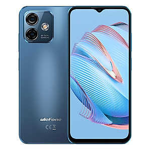 Ulefone Unlocked Cell Phones, Note 16 Pro 12GB + 128GB, 8-Core, 6.52" HD+ Display Unlocked Smartphone, Android 13, 50MP + 8MP, 4400 mAh, Dual 4G LTE, Fingerprint/Face Detection, T-Mobile, Blue