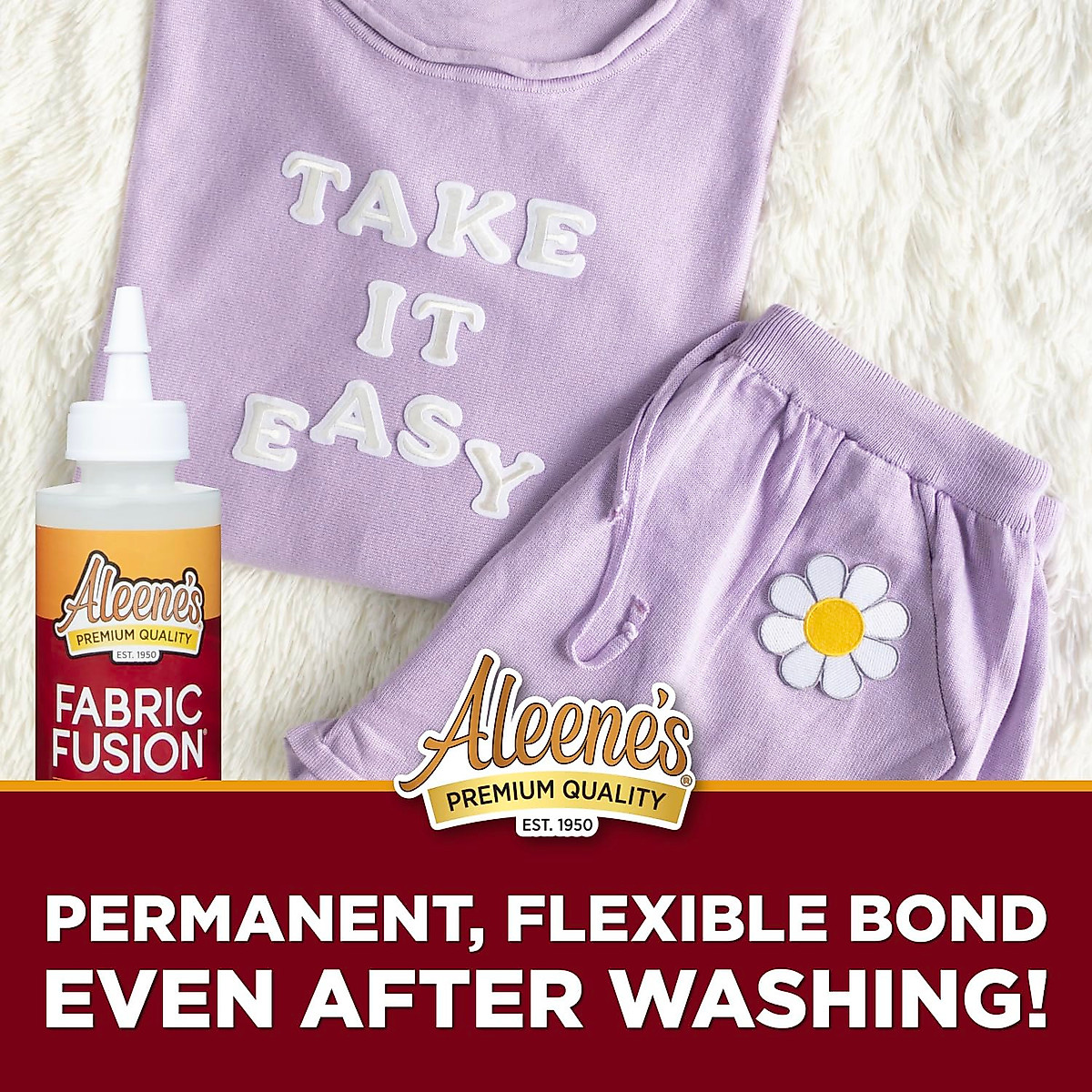 Aleene's 23473 Fabric Fusion Permanent Fabric Adhesive ,Clear,4oz