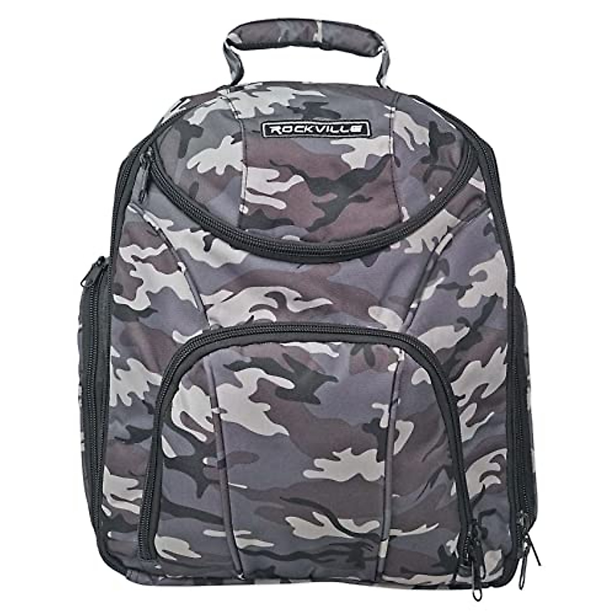 RockvilIe DJ Mixer Case Travel Camo Backpack Bag Fits 19"w x 20"h x 13"d