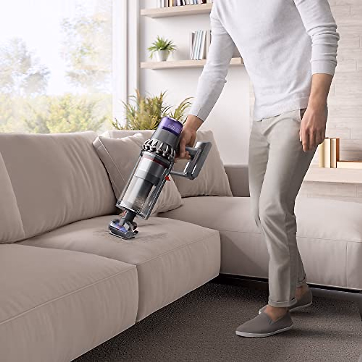 Dyson Outsize Cordless Vacuum Cleaner, Nickel/Red, Extra Large
